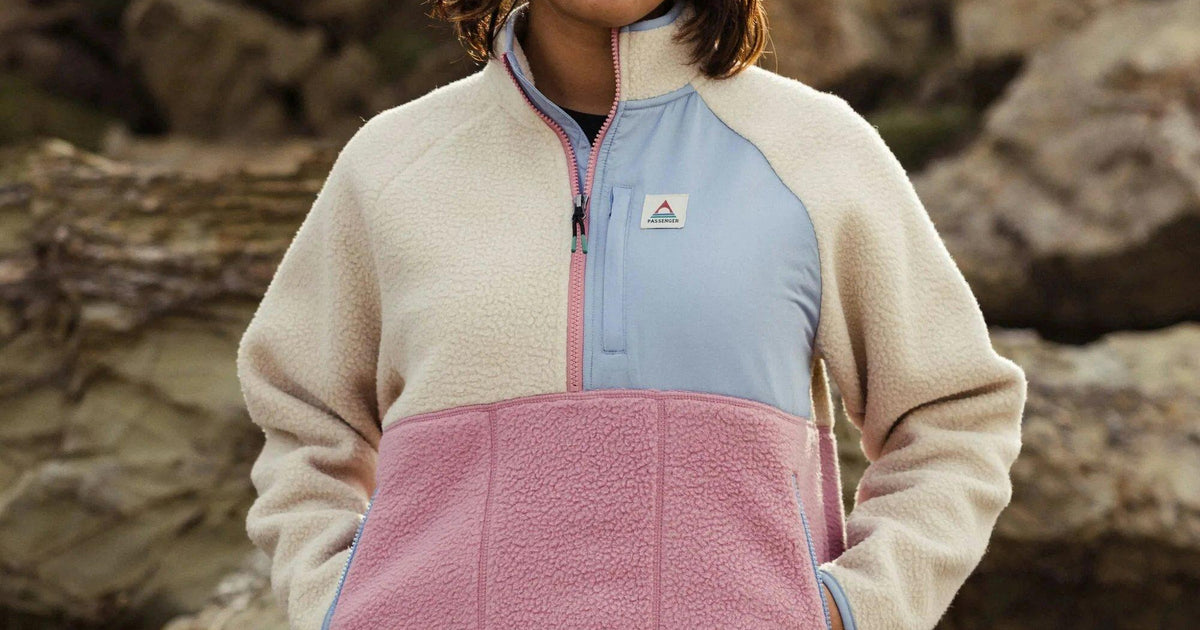 Passenger Women's Home 1/2 Zip Sherpa Fleece - Cream | Tiso