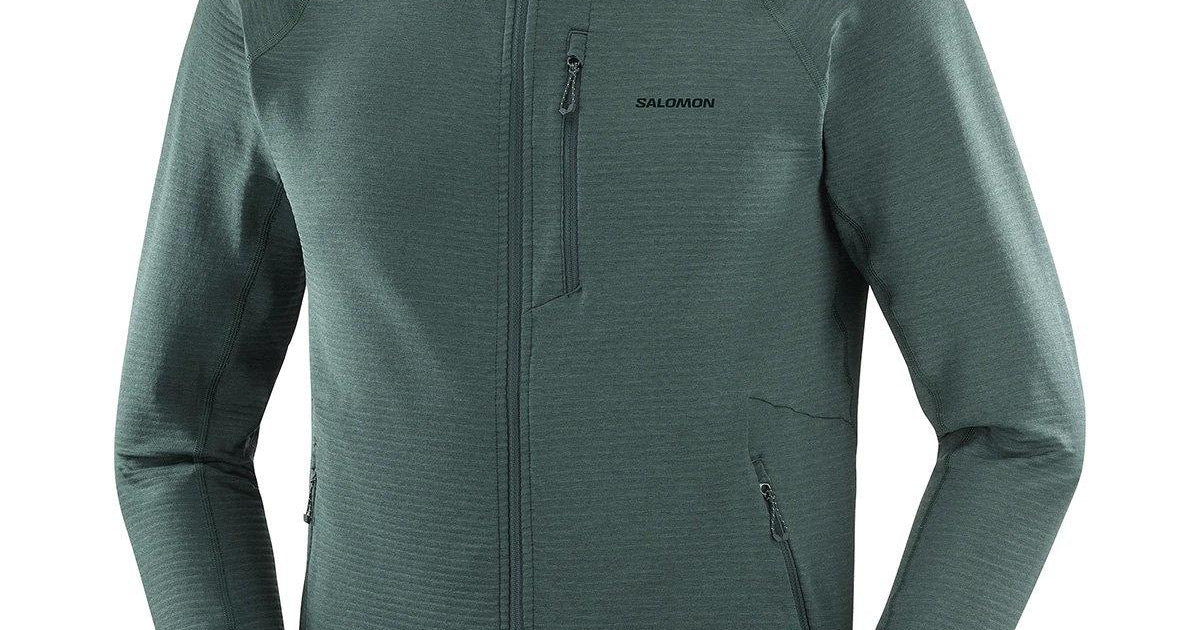 Salomon Men's Essential Lightwarm Full-Zip Fleece - Green | Tiso